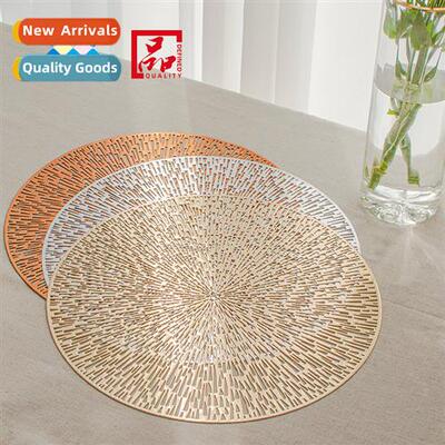 Festive round placemats PVC table mats insulating mats hollo