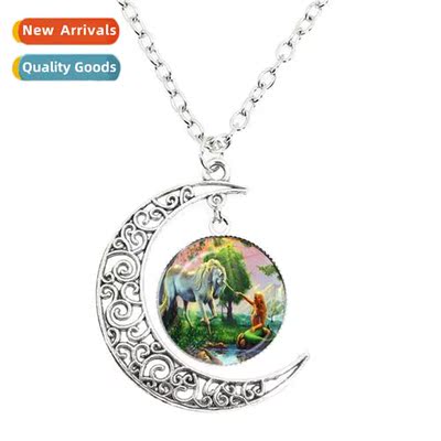 New Beauty Mermaid Brake Hope Dome Glass Suspended Mo Neckla