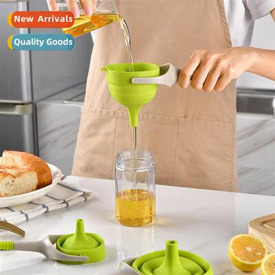 Hheld Collapsible Silice Funnel Kchen Supplies Retractable O