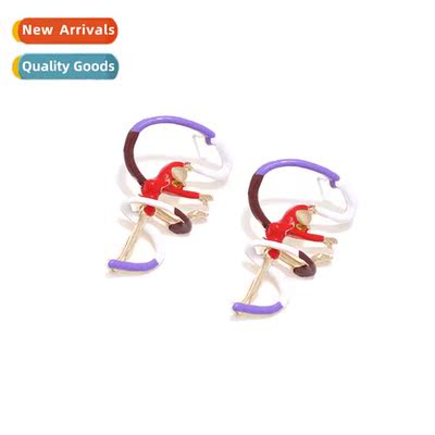 persalized fashi alloy oil drop dancing ballet girl earrings