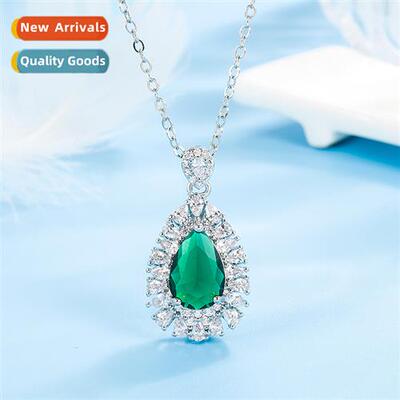 Drilling drop-shaped emerald pendant female      horse eye z