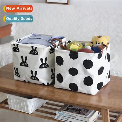 Scinavian storage box home fabric storage bag cott linen dir