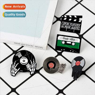 Japan Korea fashion nd punk retro brooch disc player tape ra