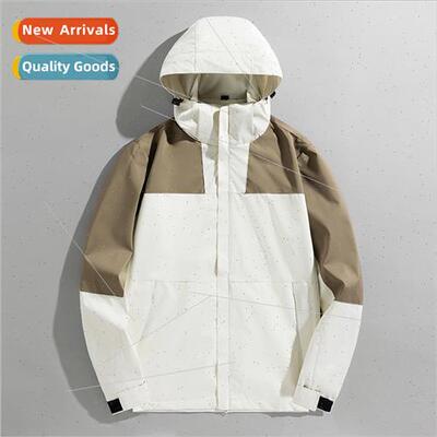 Punching jacket men women 2023 fall new removable cap windpr