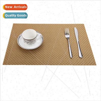 Europe pvc placemats rectangular washable solid color -slip