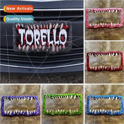 LP New Bio Tooth cense Plate Frame Funny cense Plate Decorat