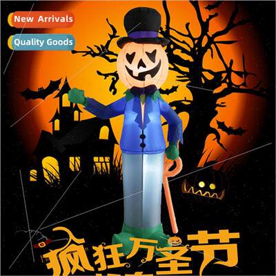 Halloween decoration props pumpkin head scarecrow inflatable