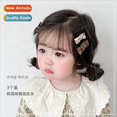 Baby hair clips infant 2023 new children bow bangs broken ha