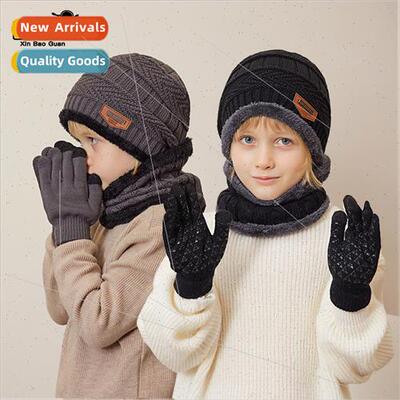 9552 Children hat scarf gloves threePCS winter baby outdoor