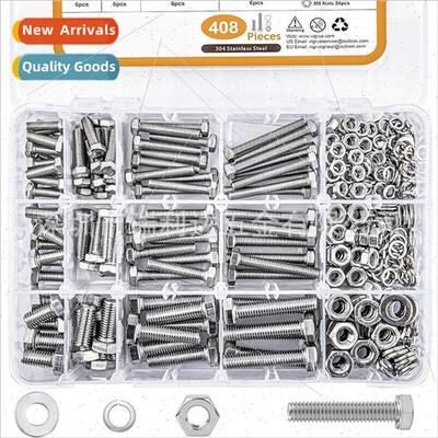 408pcs boxed 304 hexagon socket head cap screws bolts set wh