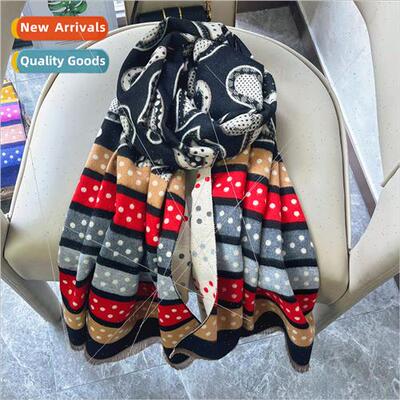 Autumn winter new colorful polka dots cashew flower imation
