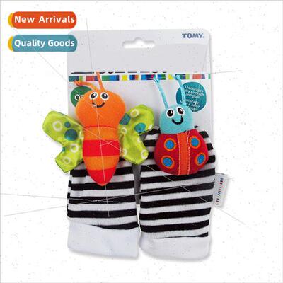 Baby Rattle Socks Bee Ladybug Sock Cover wh Rattle Paper Pap