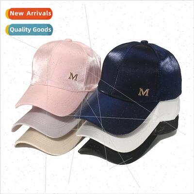 Korea  hat female fashion mercerised satin baseball cap M  s