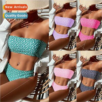 2022 new Europe busty small floral print sexy bikini separat