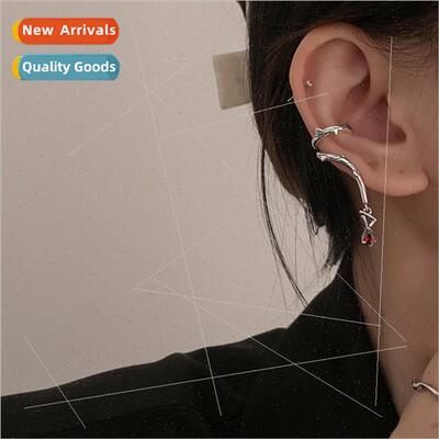 Red teardrop zirconia thorns whout ear piercing ear clips ne