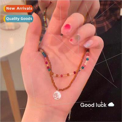 Small Blessing gn Double Layers Necklace Women che Blessing