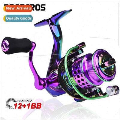 Dazzle color metal spinning reel sea rod long casting fishin