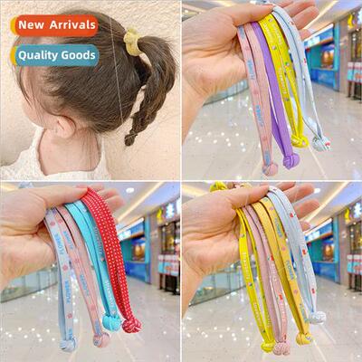 Children rubber bands double knotted headbflat wide hair bcu