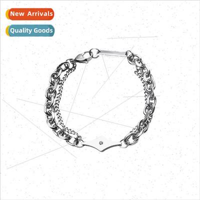 Koreadiamond mirror quadrangle bracelet men nd niche square