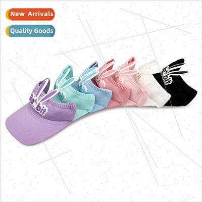 Children hollow top sun hat men girls cute rabb sunscreen be