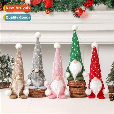 New Christmas Nordic Woodsman knted hat sting doll ornament