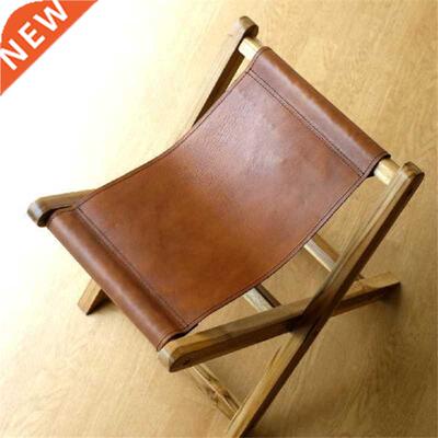 JOYLOVE Outdoor Camping Folding Chair Leather Mazza Leather