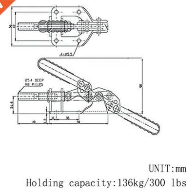 Toggle Clamp Galvanized Iron 160kg 300lbs Holding Capacity 3