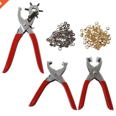 3Pcs Leather Belt Hole Punch Plier Eyelet and Snap Setting P