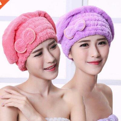 4 Colors Microfiber Solid Quickly Dry Hair Hat Womens Girls