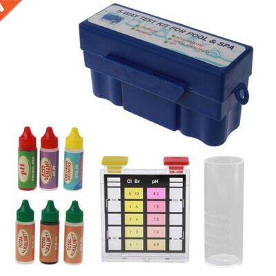 5-Way Test Kit Pool Swimming Pool Spa Water Chemical Test Ca