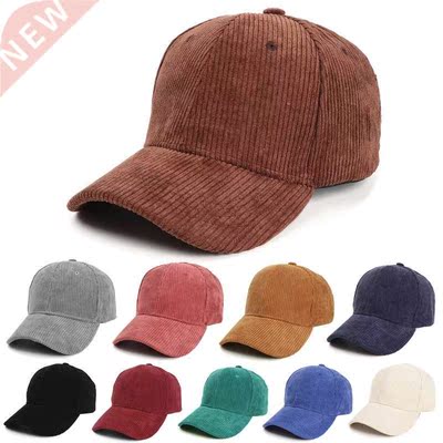 Men Corduroy Baseball Cap Women Spring Summer Embroidery Bas