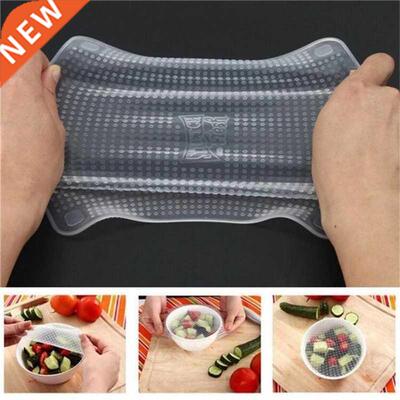 4pcs/set Silicone Food Wraps Reusale Keeping Food Fresh Sar