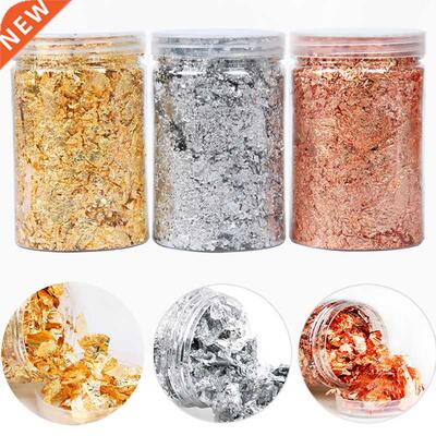 3/4/5/10g Shiny Gold Leaf Flakes Sequins Glitters Confetti f
