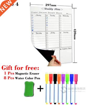 A3 Size Magnetic Monthly Weekly Planner Calendar Table Dry E