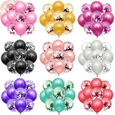 10/50pcs Glitter Confetti Latex Balloons Wedding Decoration