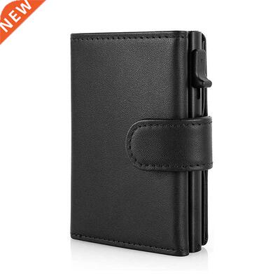 Card Holder Wallet Slim Minimalist Pop Up Leather Men Walle