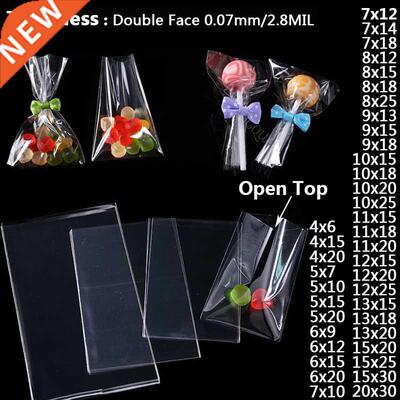 Transparent Flat Open Top Candy Bag OPP Plastic Cellophane B