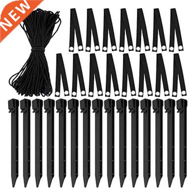 31 Pcs Tree Stake Kits,Anchoring Tree Stakes+Tree Straps+Rop