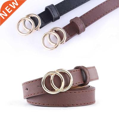 Women Belt Imitation leather Alloy Pin Buckle Belt New Doubl