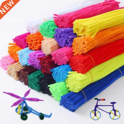 50/100pcs 30cm Chenille Stems Stick Cleaners Kids Educationa