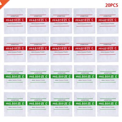 20 Pcs PH Buffer Solution Powder PH For Test Meter Measure C