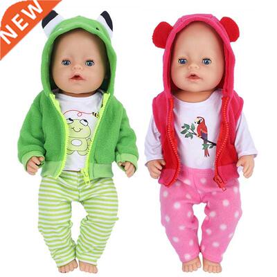 Doll Clothes Fit 43 cm Doll Cute Frog Parrot Suit 18 Inch Do