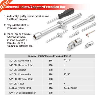 108 PCS Tool Set for Car Repair Tools Mechanic Tool Set Mat