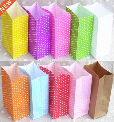New paper bag mini Stand up Colorful Polka Dot Bags 18x9x6c