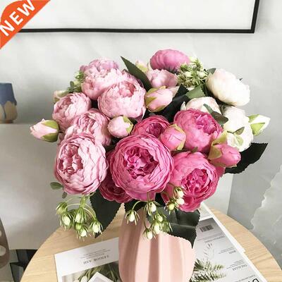 2022 Beautiful Rose Peony tificial Silk Flowers Small bouq