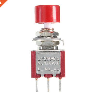 1Pc Red SPDT Push Button On/off Toggle Swtch NO NC 5A/120V