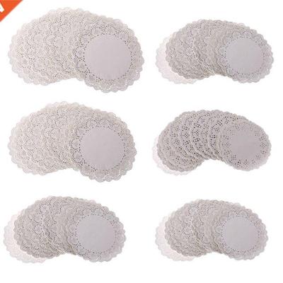 Hot Sale 200Pcs Round Lace Paper Mats Coasters Placemats Wed