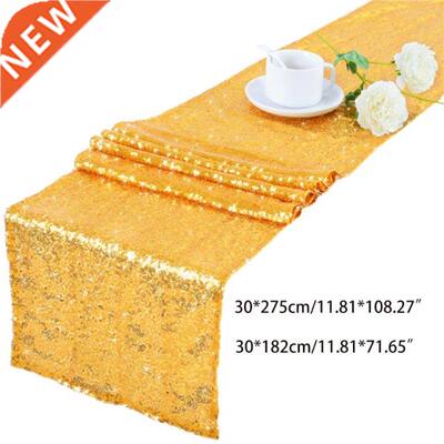 Glitter Metallic Sequins Table Runner Overlay Luxury Shimmer