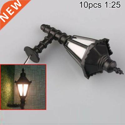 10Pcs Train Railway Park Led Lamppost Lamps Wall Lights Mode