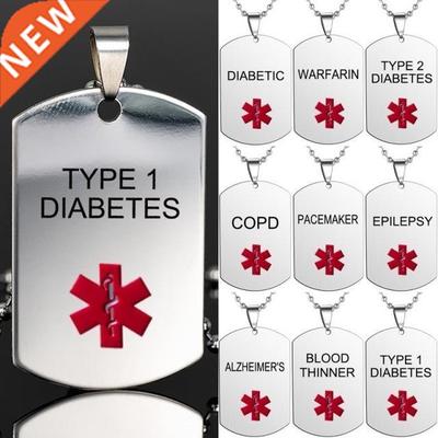 Stainless Steel Medical Diabetic Type 1 Type 2 Diabetes Epil
